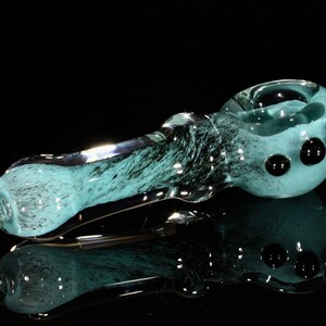 Aqua Blue Glass Pipe With Carry Bag, Handmade Boro Glass Pipe, Glass ...
