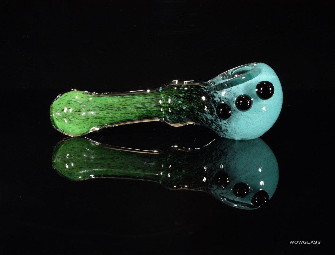 Green Blue Glass Pipe, Glass Smoking Bowl, Boro Glass Pocket Pipe ...