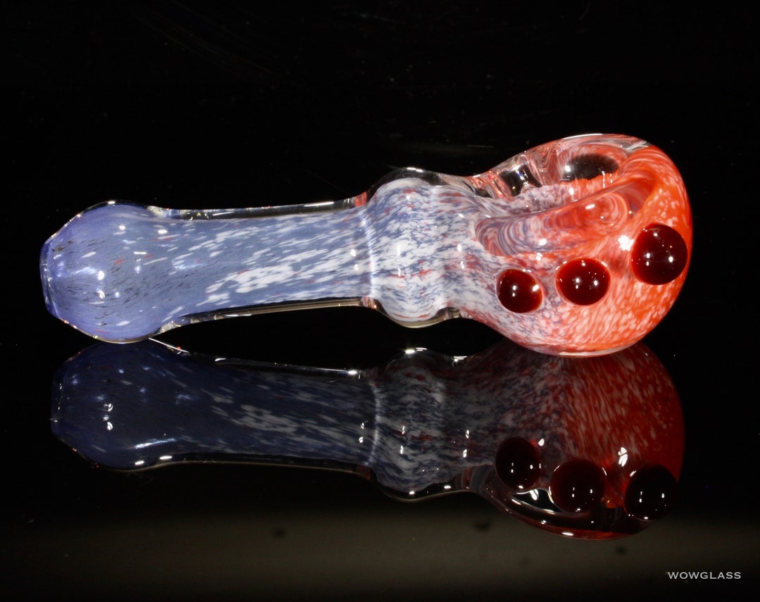 Colorful Glass Pipe With Carry Bag, Tobacco Smoking Pipe, Handmade ...