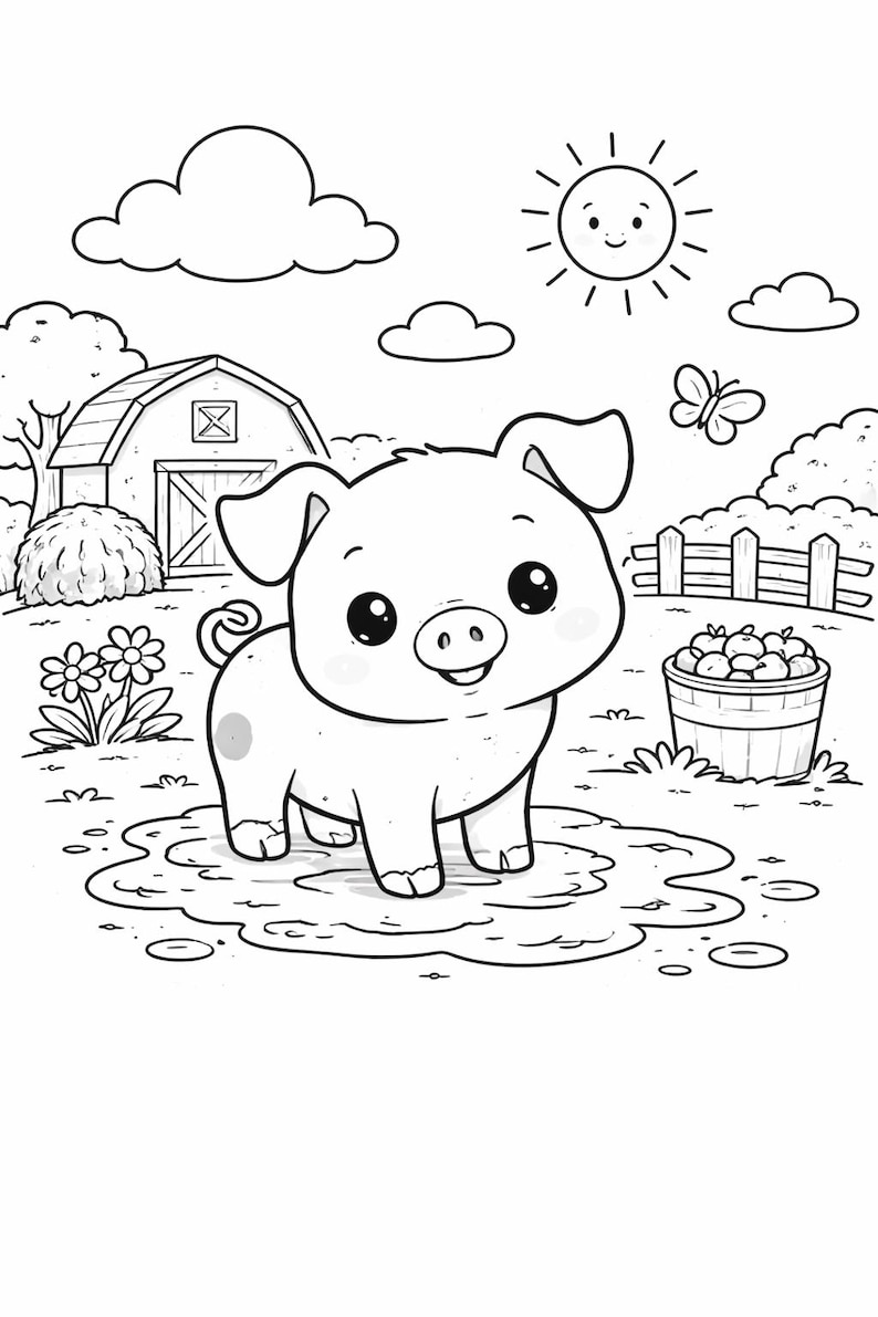 Animal Coloring Book for Kids, Printable, Pdf - Etsy