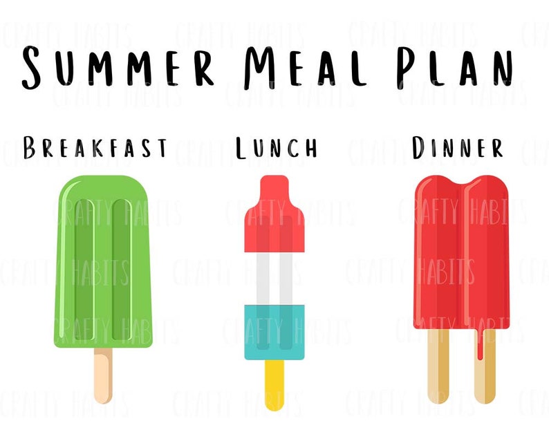 Summer Meal Plan Svg Digital Download Summertime Svg Kids - Etsy