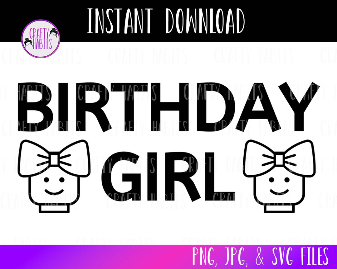Bricks Birthday Girl Bricks Svg Gift for Her Svg Gift for - Etsy