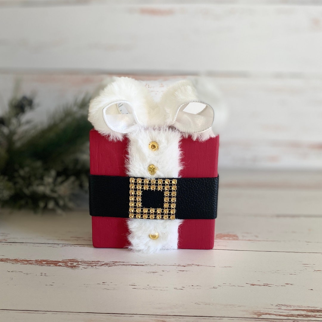 Santa Wood Block Shelf Sitter - Etsy