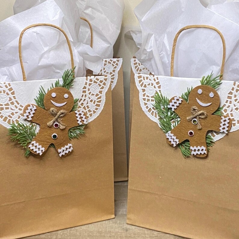 Gingerbread Man Gift Bags - Etsy