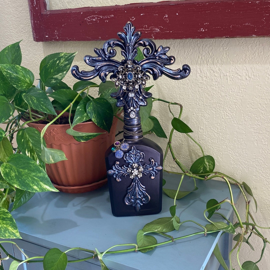 Old World Cross Decorative Bottle - Etsy