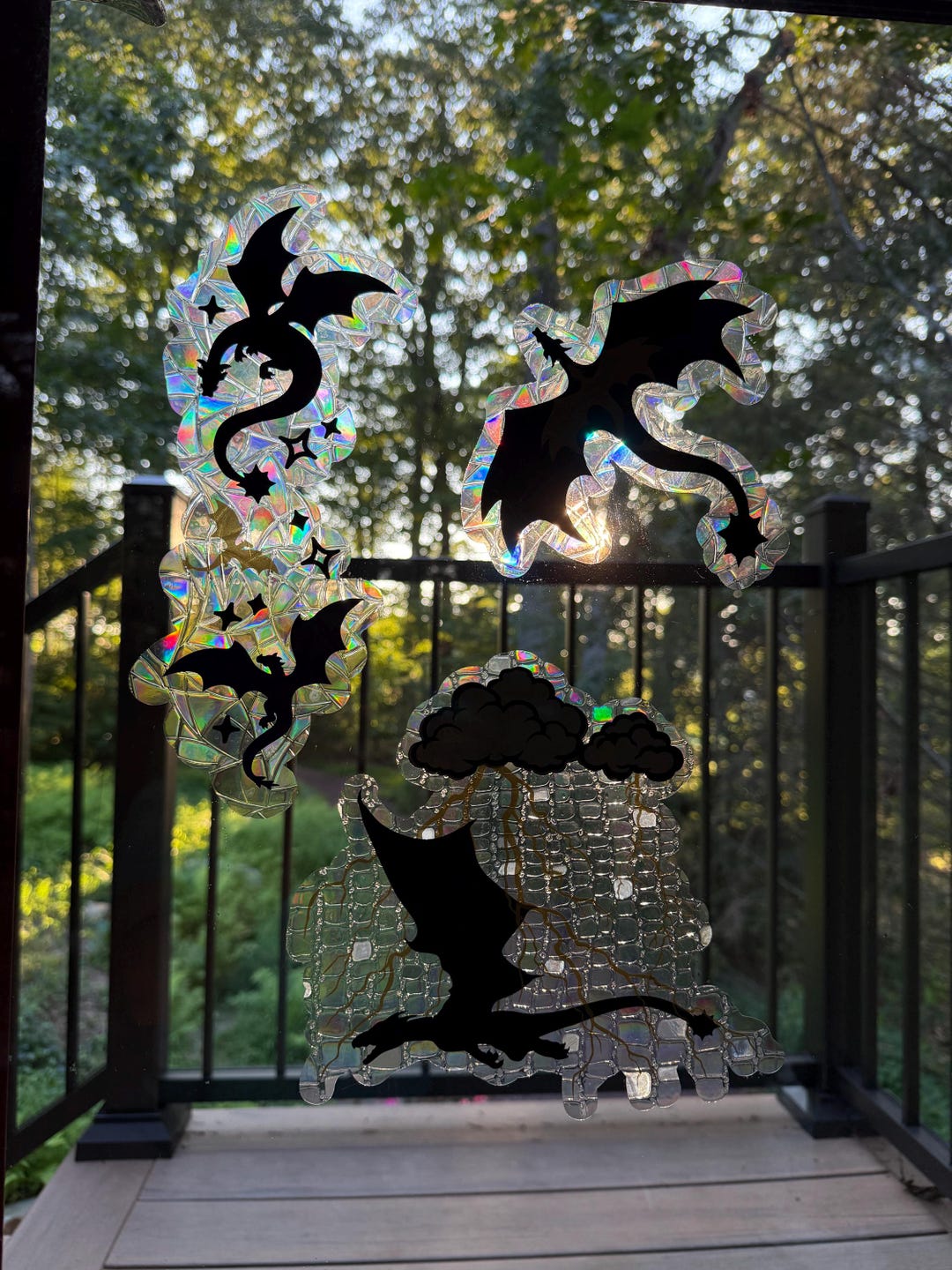 Fourth Wing Prism Window Cling: Dragon Fantasy Rainbow Sun Catcher - Etsy