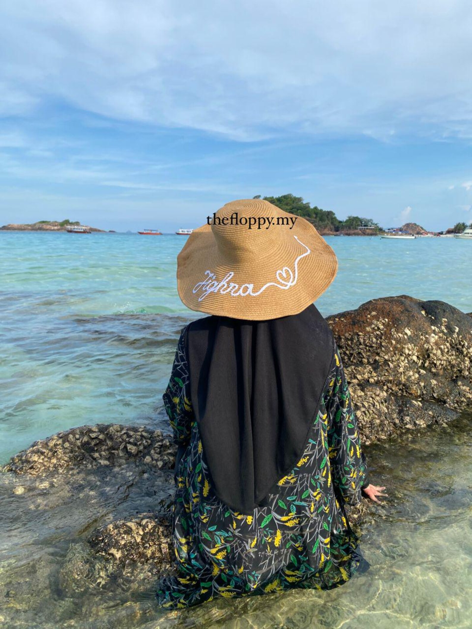 Personalized Wide Brim Floppy Hat | Custom Name Hat | Sequin or Rope ...