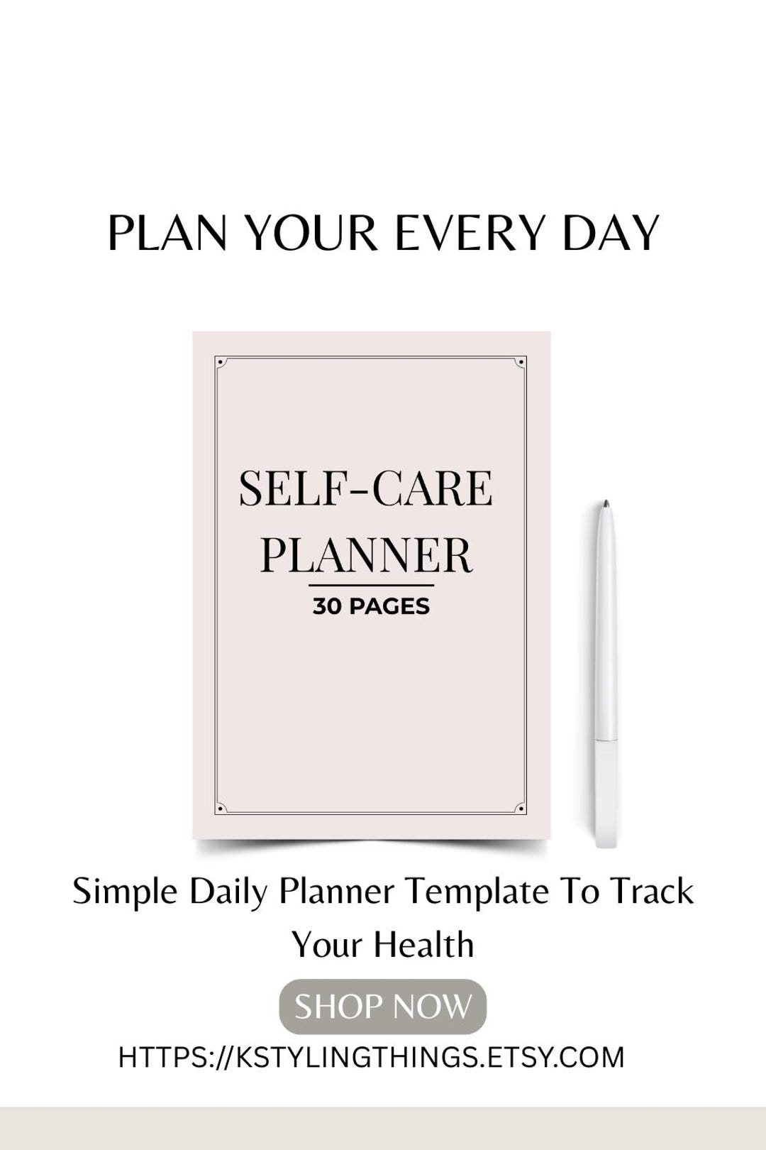 Self-care Planner Printable | 30-page Wellness Journal PDF | Mood ...