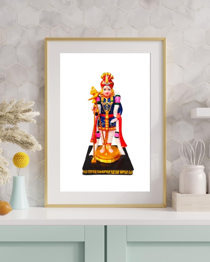 Lord Murugan Raja Alangaram Digital Art | Hindu God Decor (instant ...