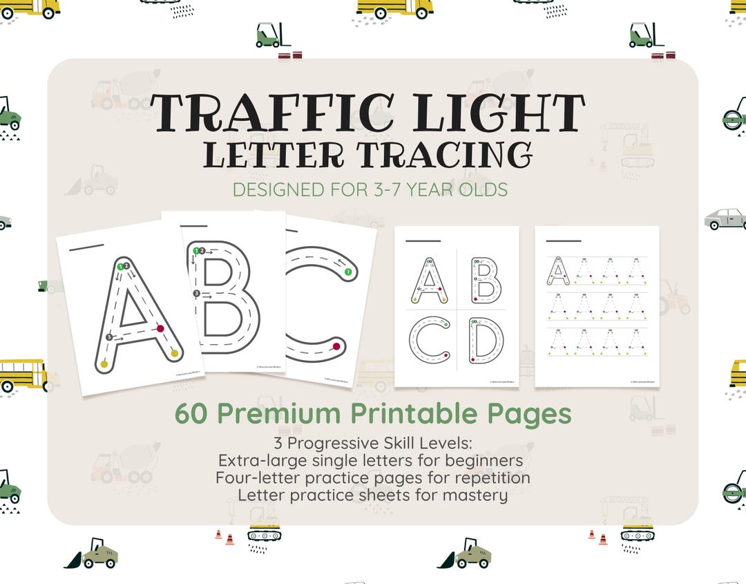 Traffic Light Handwriting Worksheets | Letter Tracing Bundle ...