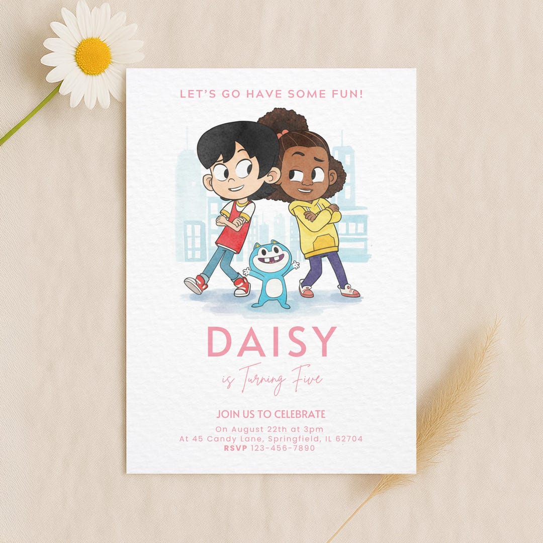 Editable Lyla in the Loop Invitation Girl: Canva Template (digital) - Etsy