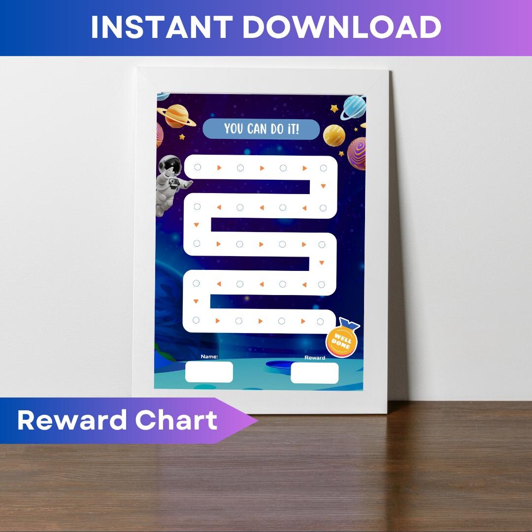 Outer Space Reward Chart for Kids | Astronaut Printable Behavior ...