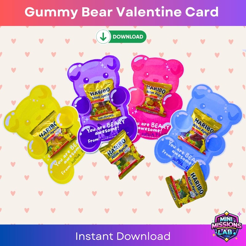 Bear Valentines Cards - Etsy