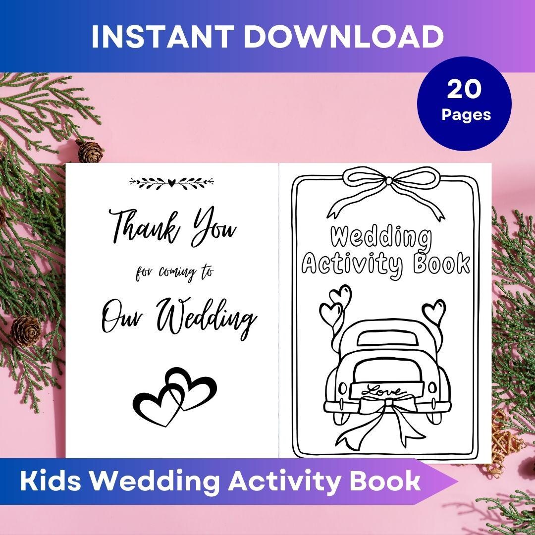 Kids Wedding Activity Pack Wedding Activity Book Coloring Book for Kids ...