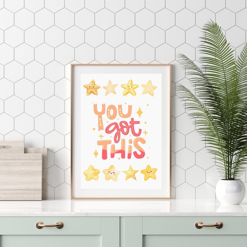 Printable Wall Art for Calm Corner & Playroom Growth Mindset Motivation ...
