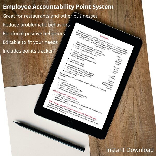 Employee Point System - Etsy