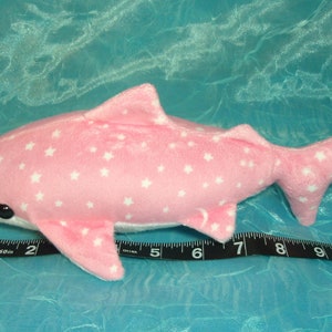 Pink and White Stars Whale Shark Plush Stuffed Animal - Etsy