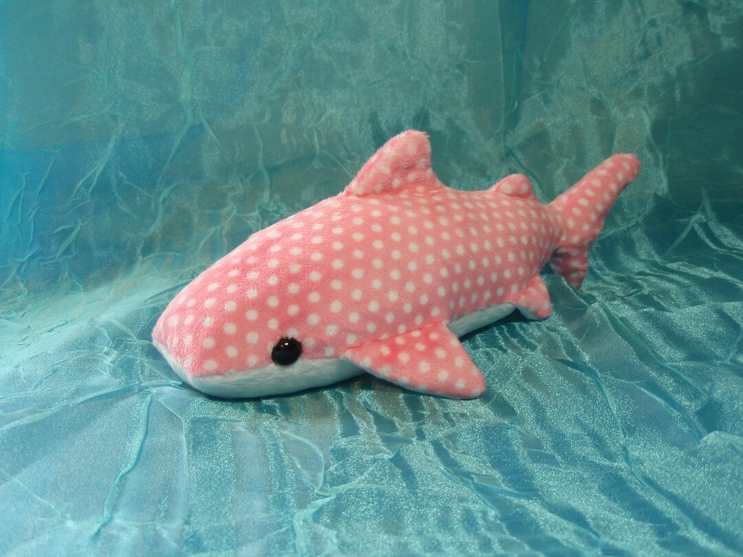 Pink and White Spotted Whale Shark Plush Stuffed Animal - Etsy