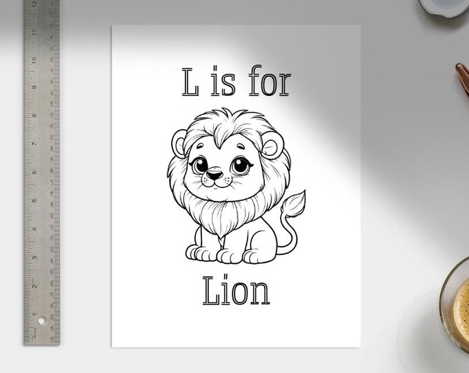 Printable Alphabet Coloring Book: 28 Pages, Educational (digital ...