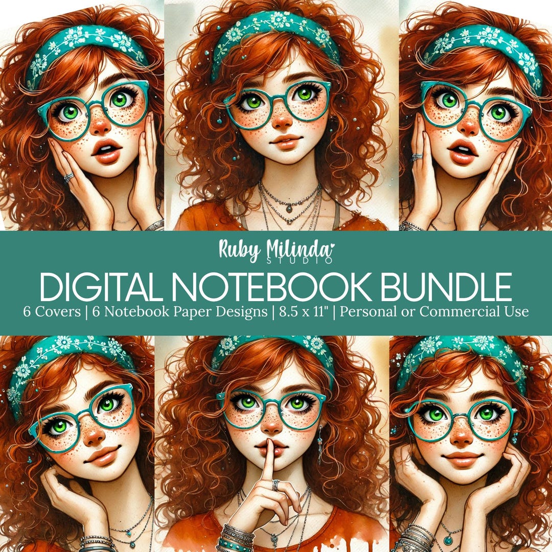 Digital Notebook Bundle | Lined Notebook for Goodnotes, Notability ...
