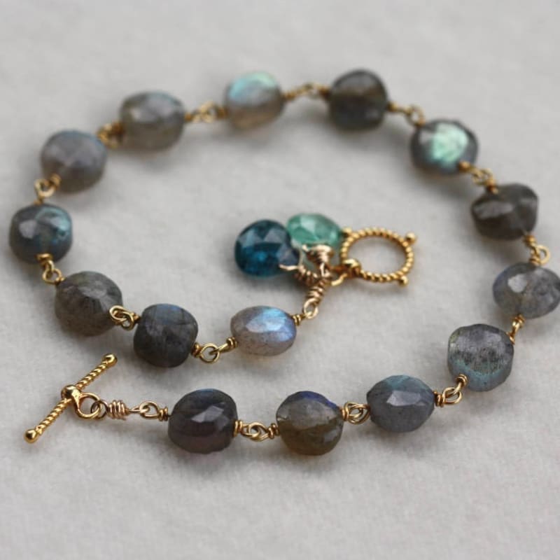 Labradorite Bracelet - Etsy