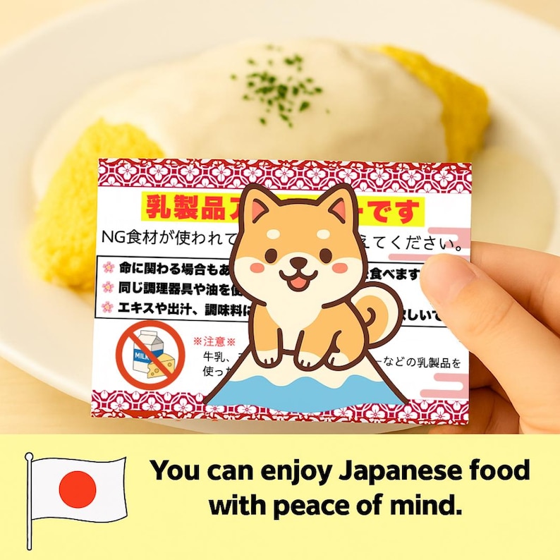 Dairy Allergy Guide for Japan | Food Label Guide + Translation Card - Etsy