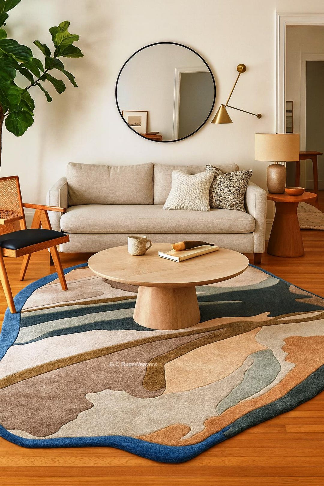 Irregular Shape Hand Tufted Area Rug Made to Order Custom Hand-tufted ...