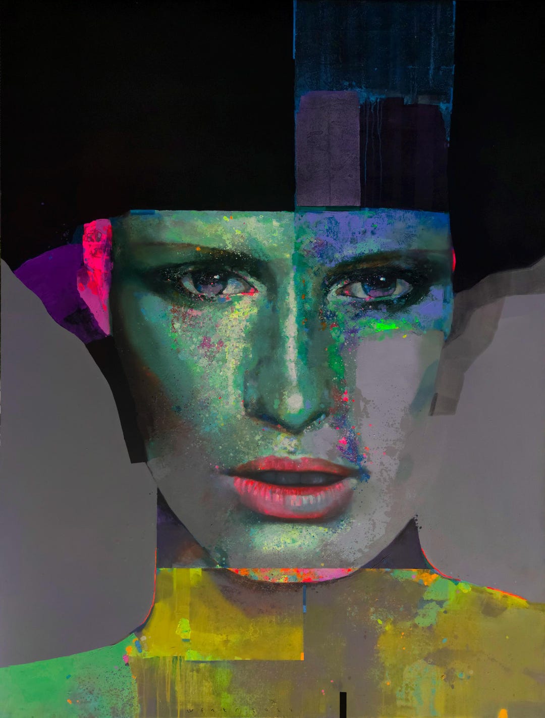 Photosynthesis Art, Contemporary Art . Portrait, Original Oil Painting ...