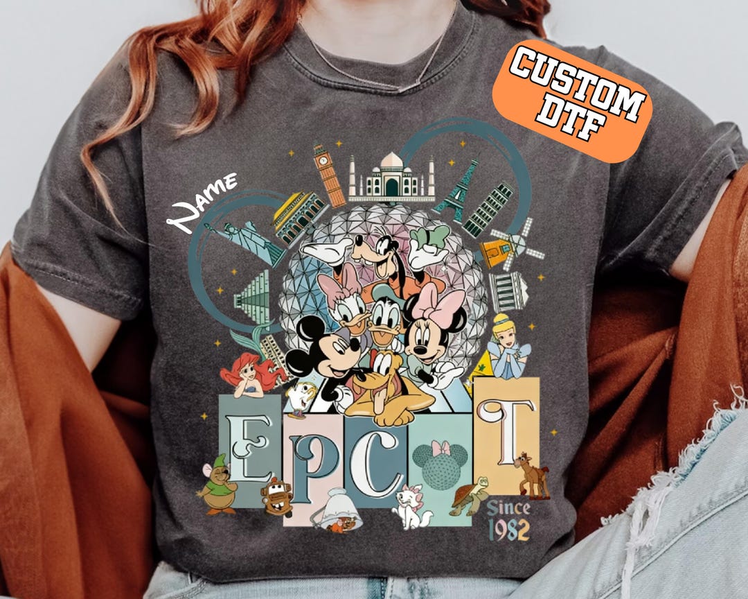 Custom Cartoon World DTF, Personalized Name DTF Transfer Ready for ...