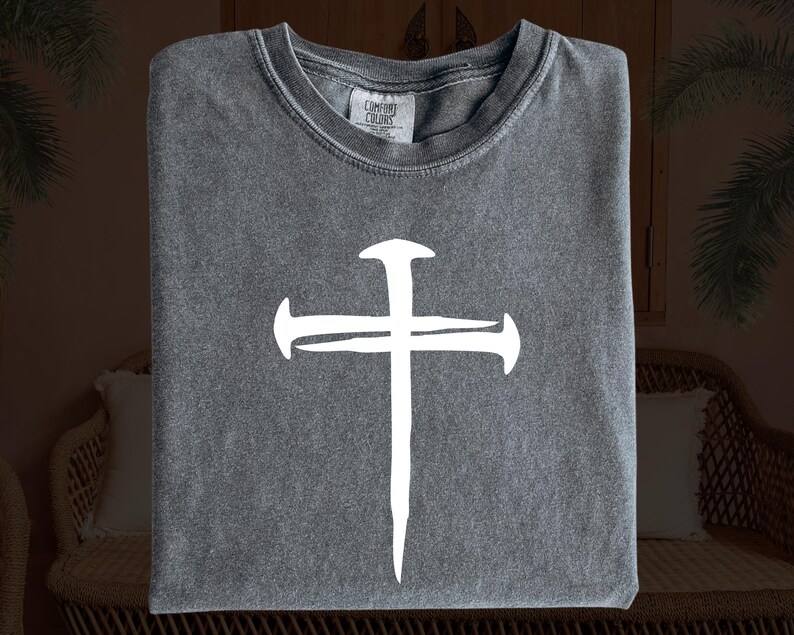 Christian Nail Cross DTF, Custom Nail Cross DTF Transfer Ready for ...