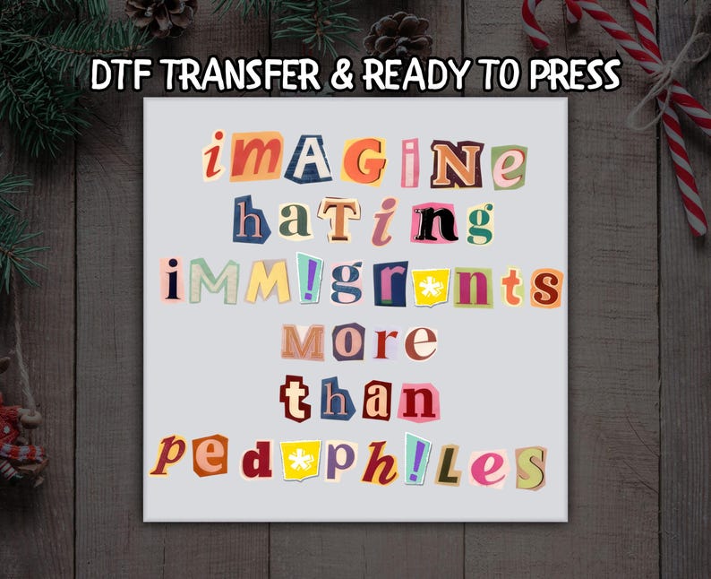 Ransom Letter Style Quote DTF, Statement Typography DTF Transfer Ready ...