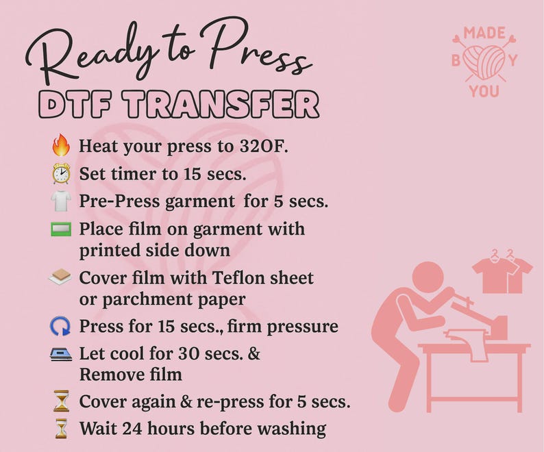 Pearl Nana DTF, Pink Bow Aesthetic Design DTF Transfer Ready for Press ...