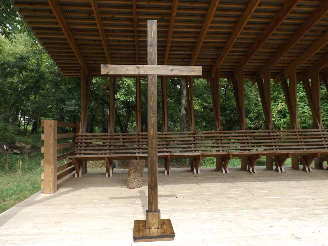 Wood Cross Religious Stand Standing Jesus Wedding Roadside 5 | Etsy