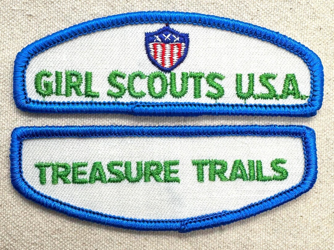 Vintage Girl Scout Uniform Patch: GSUSA and Treasure Trails Council ...