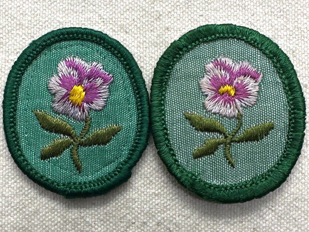 Vintage Troop Crest: Girl Scout Uniform Patch- Purple Pansy - Sold ...
