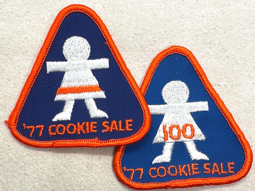 Vintage 1977 Girl Scout Cookie Patches: Two Designs - Sold Separately ...