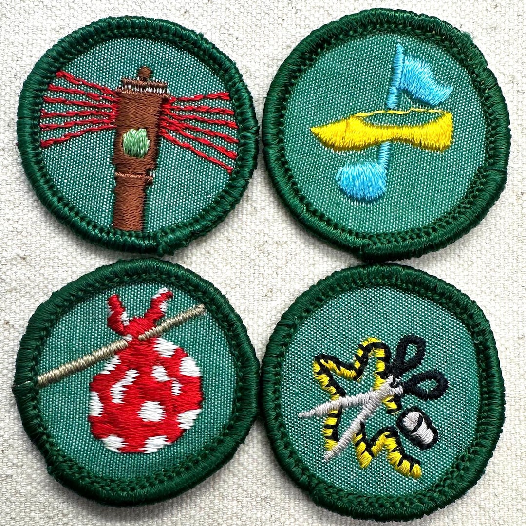 Vintage 1963-1974 Girl Scout Badges: RETIRED Junior Proficiency ...