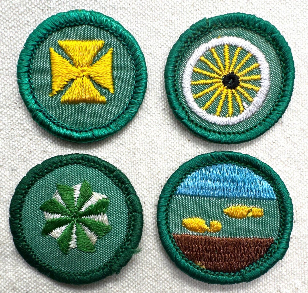 Vintage 1975-1979 Girl Scout Badges: RETIRED Junior Proficiency ...