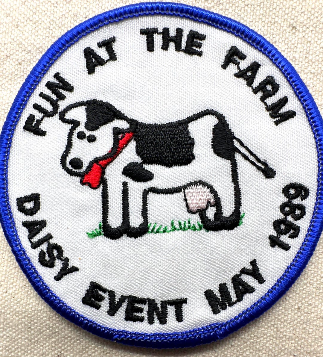 Vintage 1989 Girl Scout Daisy Event Patch – Fun at the Farm – May 1989 ...