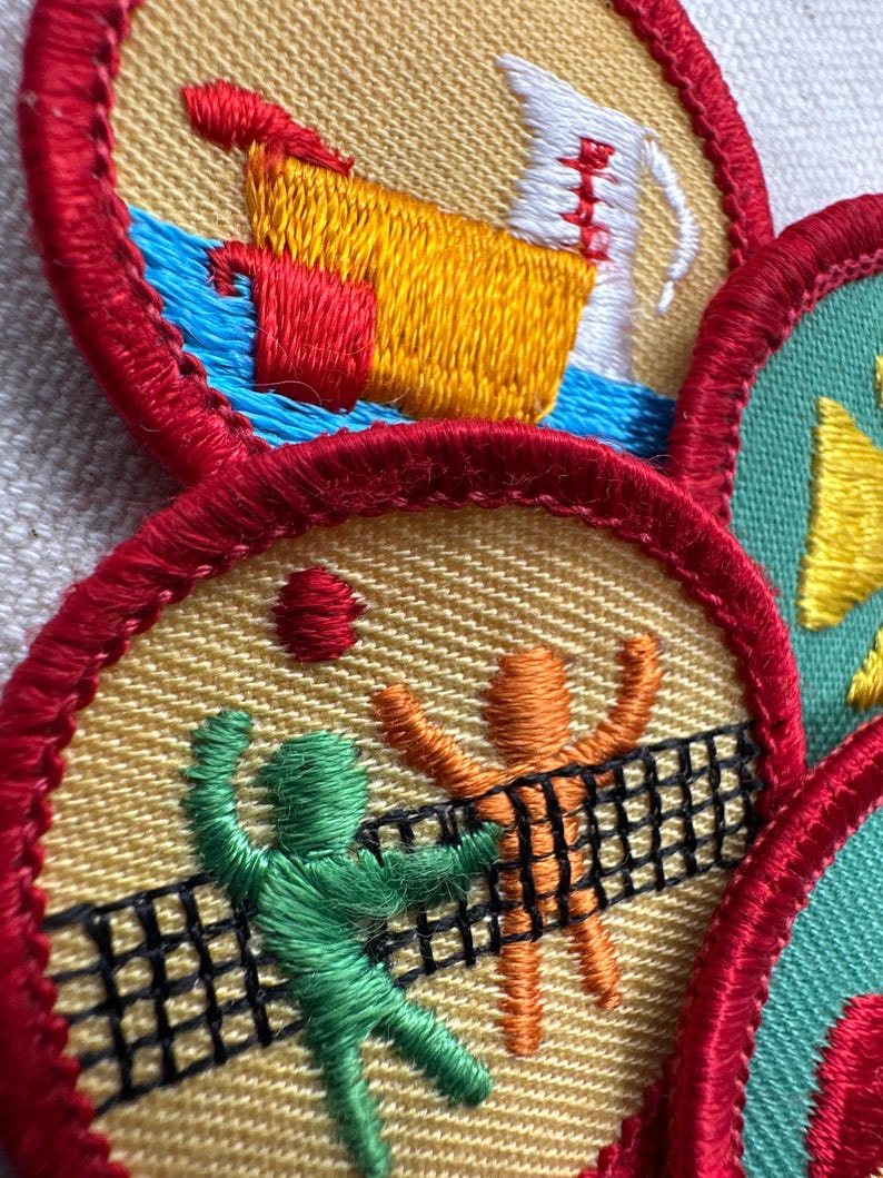 Vintage 1980-1999 Girl Scout Badges: RETIRED Junior Proficiency – Red ...