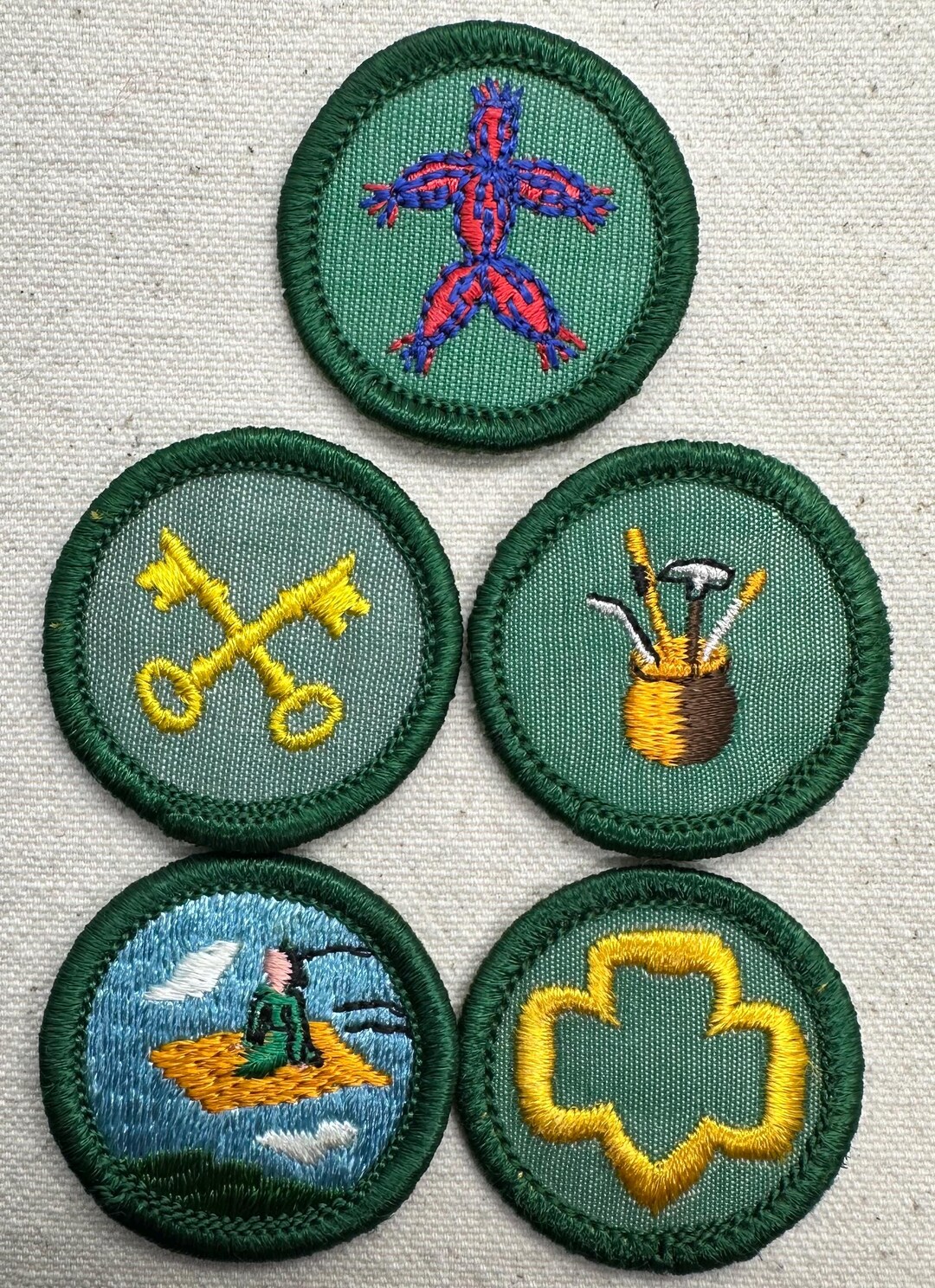 Vintage 1975-1979 Girl Scout Badges: RETIRED Junior Proficiency ...