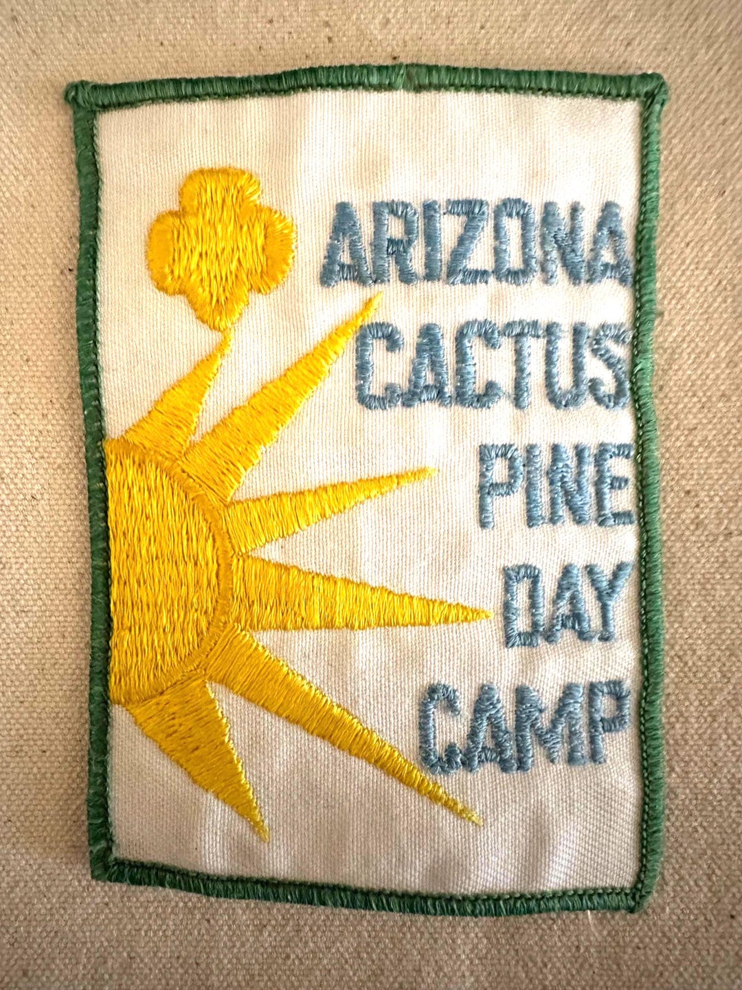 Vintage 1970s Girl Scout Patch Arizona Cactus Pine Day Camp - Sun ...