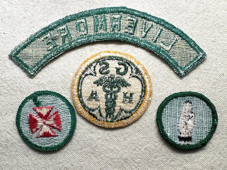Vintage 1955-1960 Girl Scout Badges: RETIRED Intermediate Proficiency ...