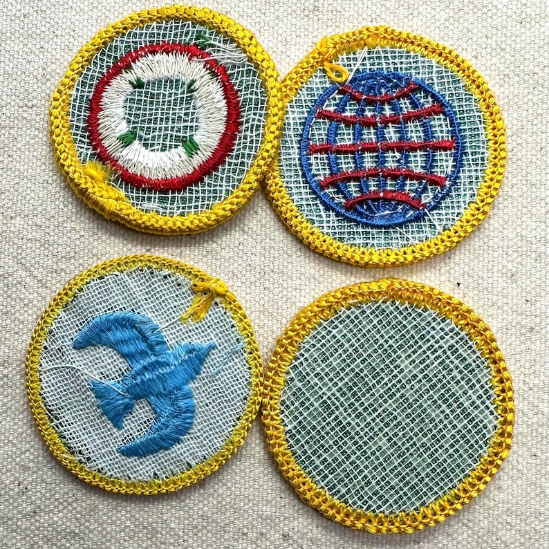 Vintage 1963-1974 Girl Scout Badges: RETIRED Cadette Proficiency ...