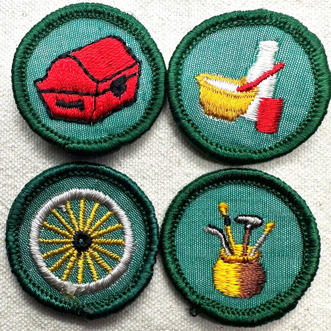 Vintage 1963-1974 Girl Scout Badges: RETIRED Junior Proficiency ...