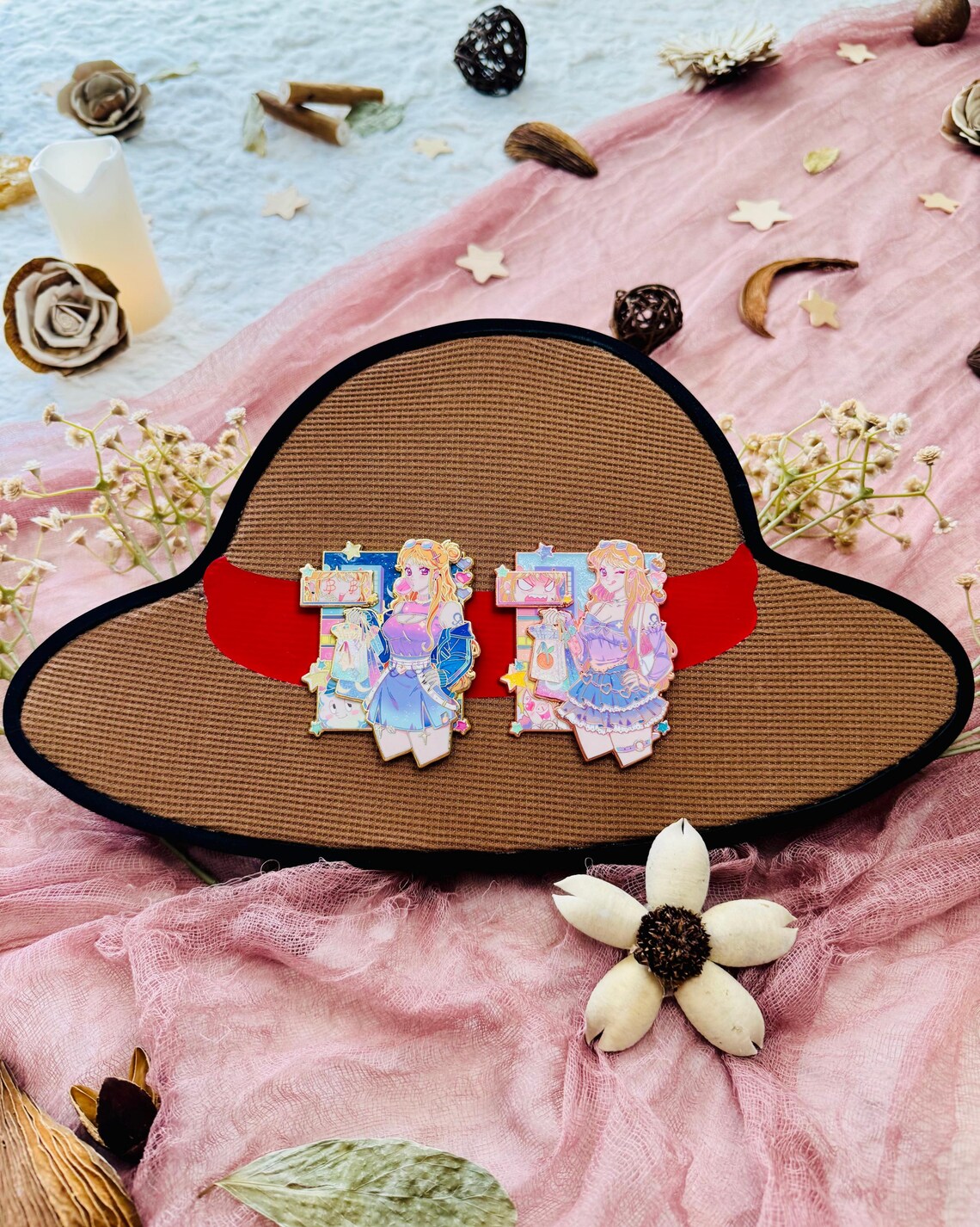 Straw Hat Pin Display Board – Layered Foam, Cork & Fabric Collector ...