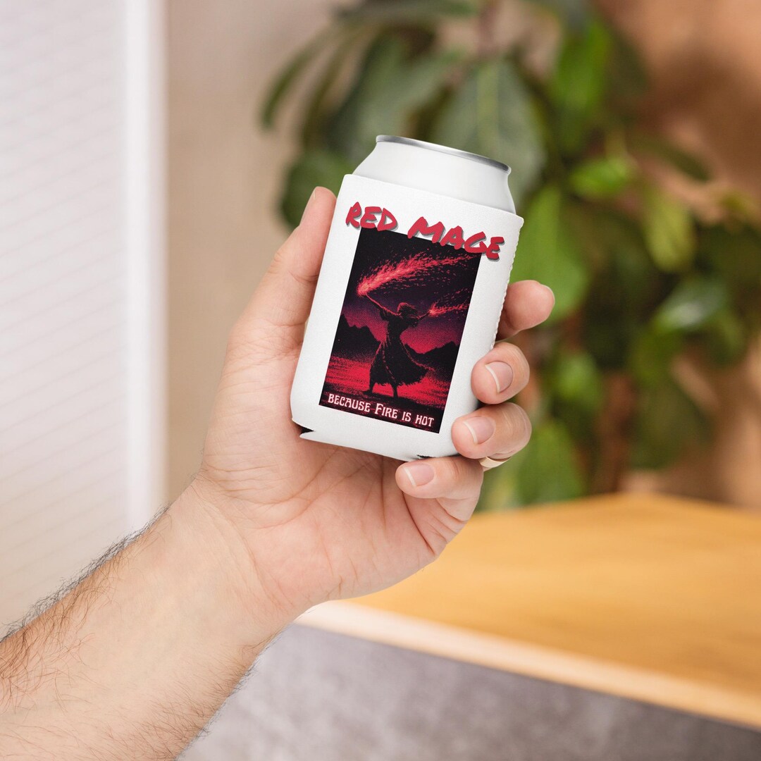 Red Mage Stubby Holder – Mtg-inspired Can Cooler – Funny Magic the ...