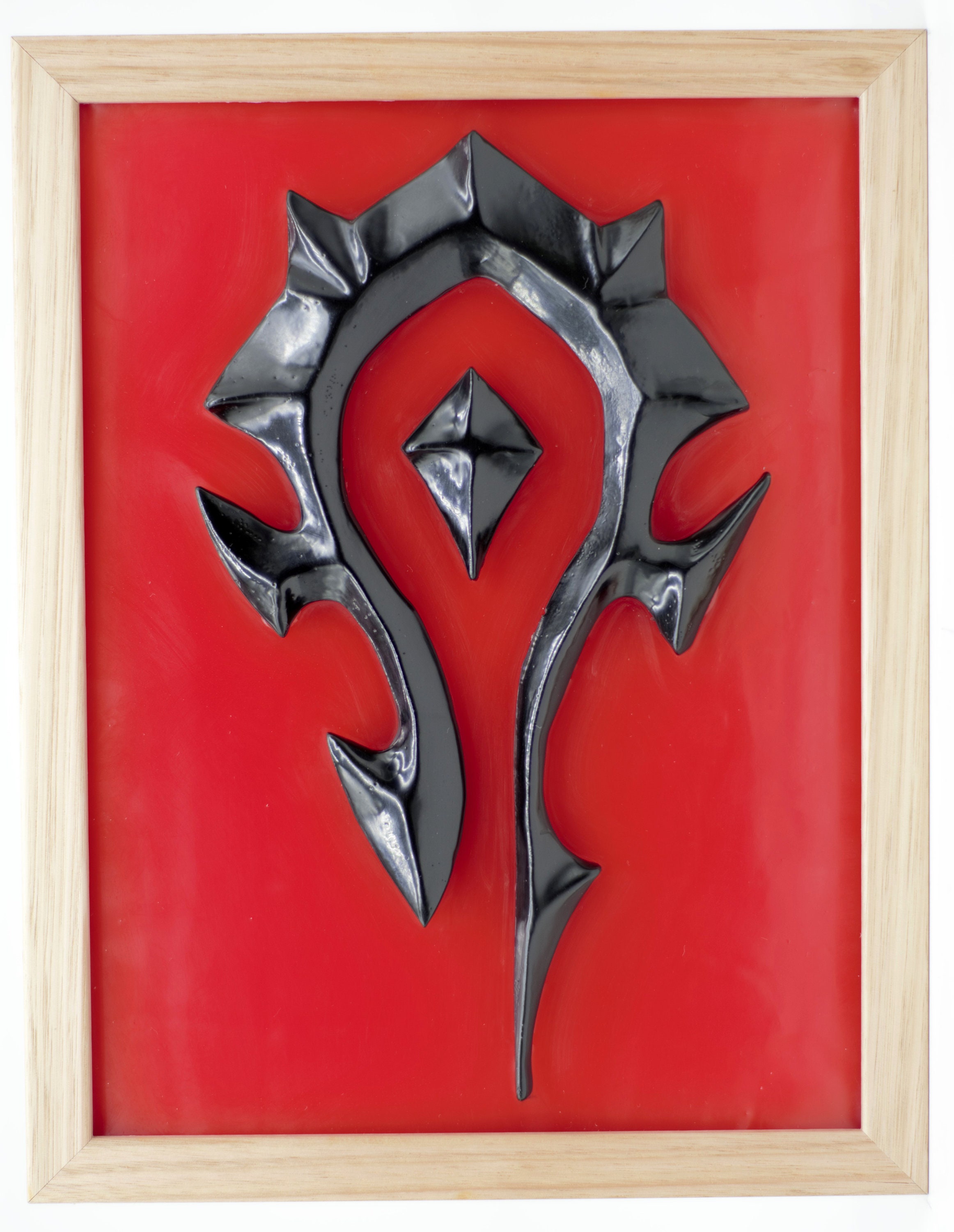 World of Warcraft WOW Horde Emblem Symbol 3D wax painting led | Etsy