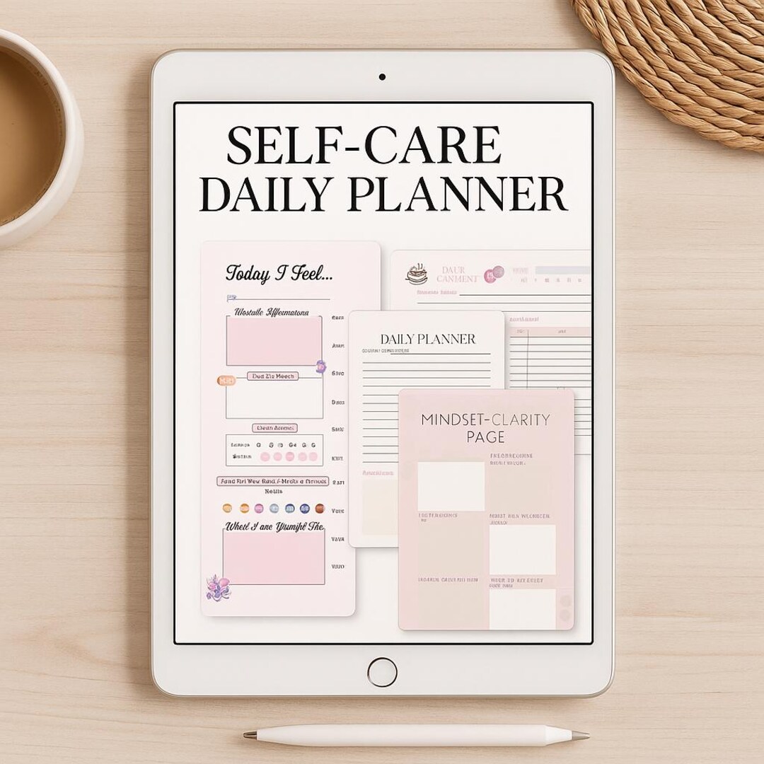 5-page Daily Digital Planner| Self-care, Productivity, Goal Tracker, To ...