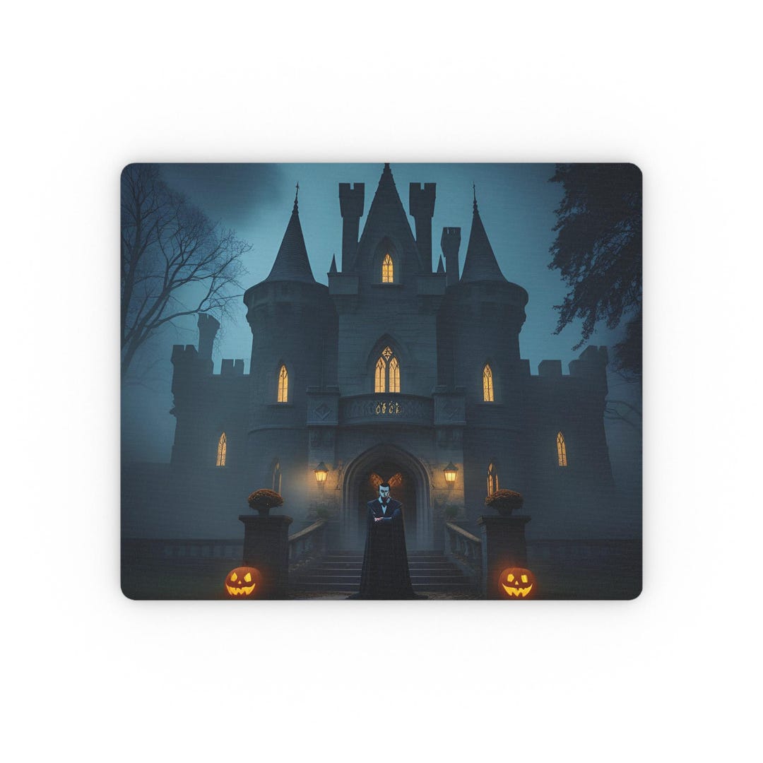 Haunted Castle Mouse Pad | Spooky Office Decor, Halloween Gift, Gamer ...
